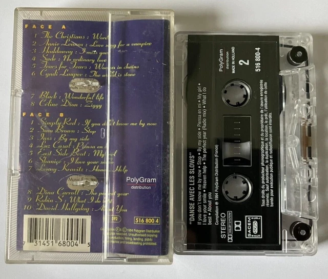 CASSETTE K7 AUDIO Tape Danse Avec Les Slows Sade Inxs The Christians ...