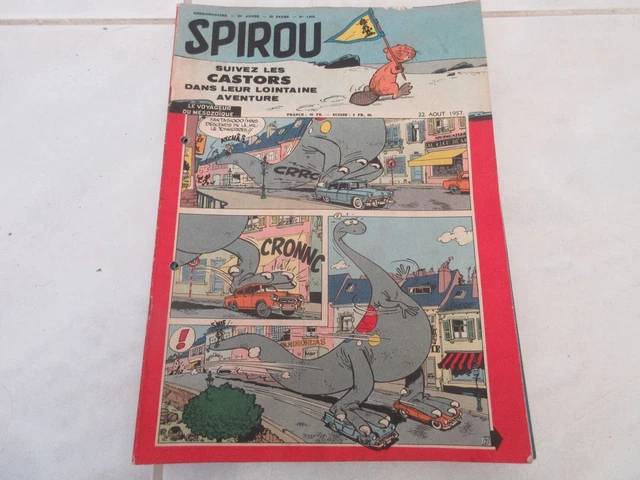 SPIROU 1010 P 22.08.1957 BD Oncle PAUL BATAILLE de MARENGO AVIRON VELO ...