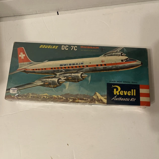 NIB REVELL H261 Douglas DC-7C Swissair Model Kit Sealed Airplane $24.99 ...