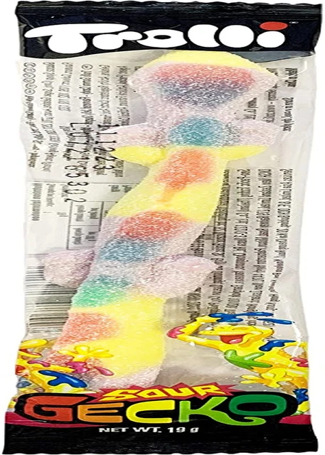TROLLI SOUR GECKO Gummi Candies 19 G (Pack of 40) – Fruity & Tangy Sour ...