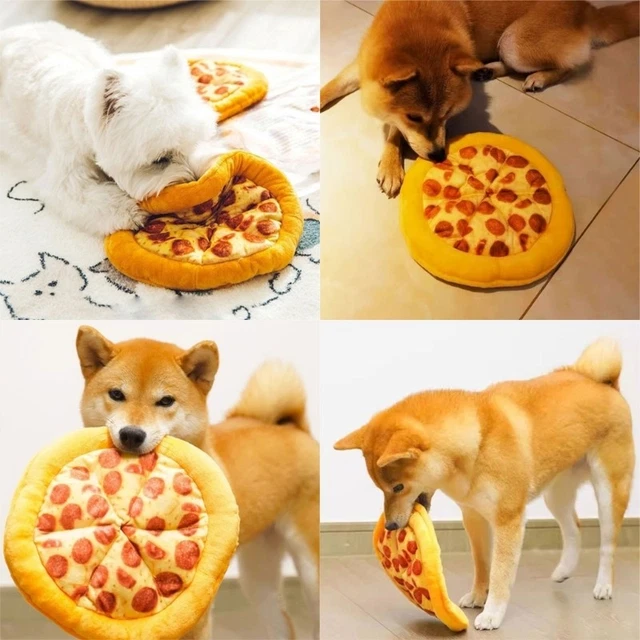 INTERACTION PLUSH PIZZA Toy Rustling Chewable Soft Plaything For Small ...