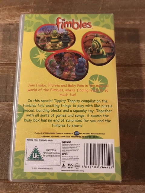 FIMBLES TIPPITY TOPPITY Games To Play VHS Video Childrens CBeebies BBC ...
