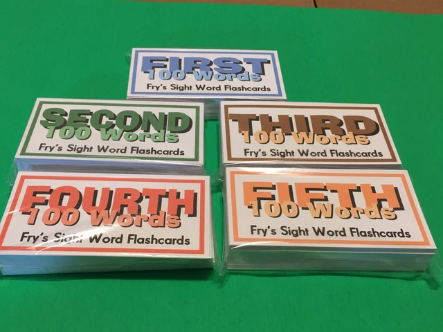 FRY’S 500 SIGHT Words Set - Reading Flash Cards 500 Flashcards In 5 ...