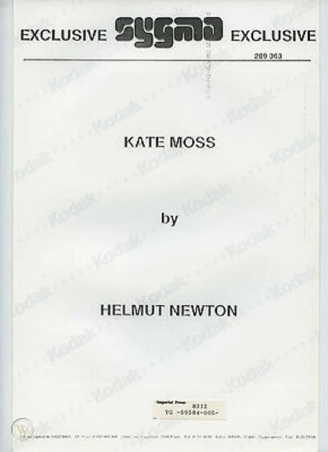 KATE MOSS - Helmut Newton - Yves Saint Laurent Foto Originale 1993 EUR ...