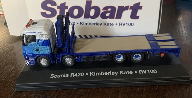 ATLAS EDITIONS EDDIE Stobart Scania R420-Kimberley Kate-Rv100-Flatbed ...
