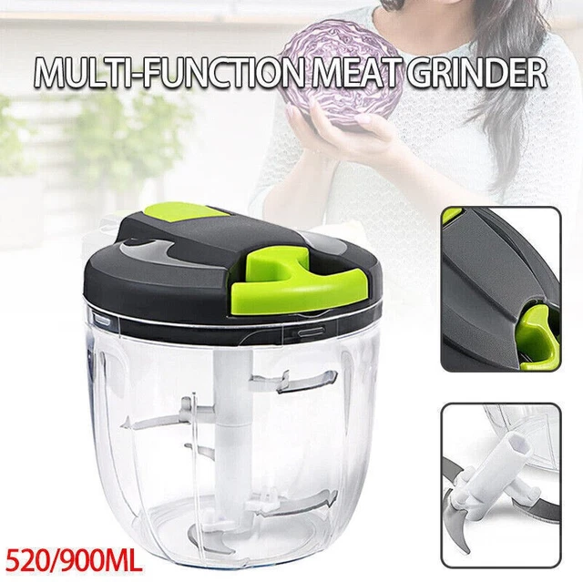 HAND FOOD SHREDDER Onions Manual Food Chopper Pull String Piranha Pull ...