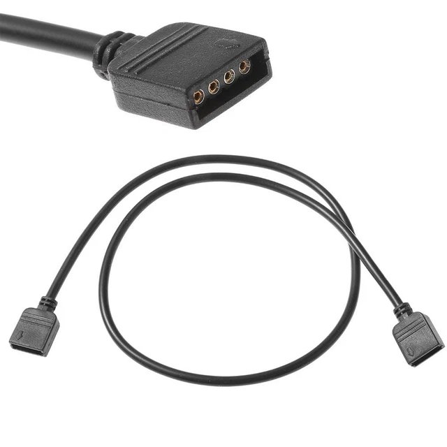 LIGHTING 4 PIN Plug Wire Strip light Line RGB Connector Extension Cable ...