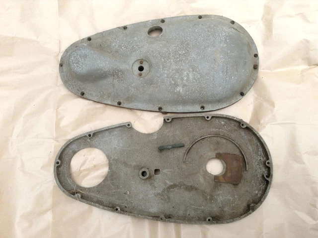 TRIUMPH PRE UNIT Inner and Outer Primary Cases - Pre War Rigid T100 T90 ...