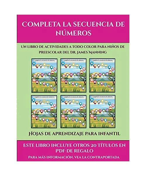 HOJAS DE APRENDIZAJE para infantil (Completa la secuencia de números ...