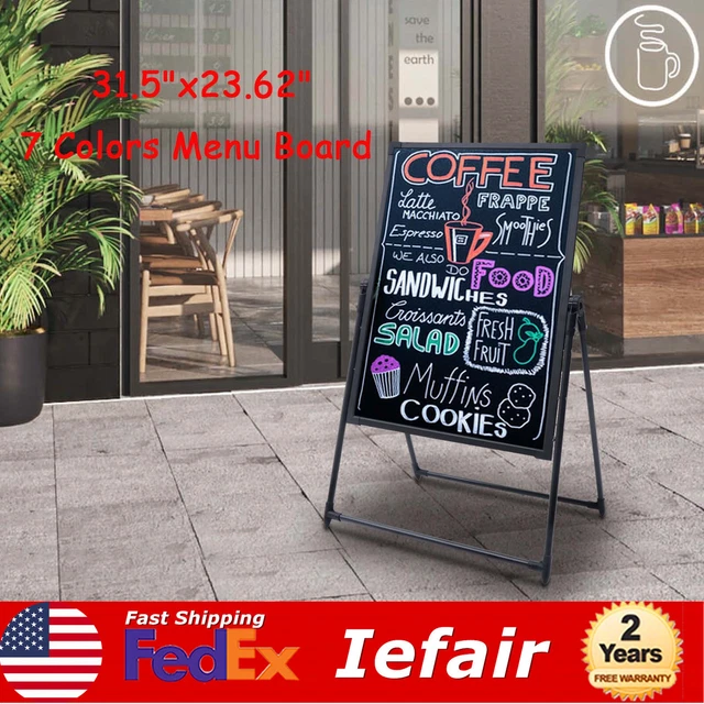 LED MESSAGE BOARD Sign Illuminated Neon Erasable Menu Board Adjustable ...