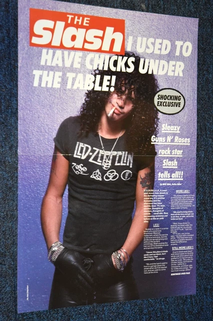 SLASH GUNS N roses band large A3 size glossy magazine promo ART poster ...