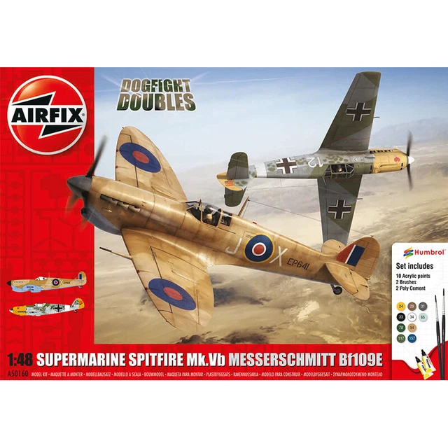 AIRFIX A50160 SUPERMARINE Spitfire Mk.Vb Messerschmitt BF109E Model Kit ...