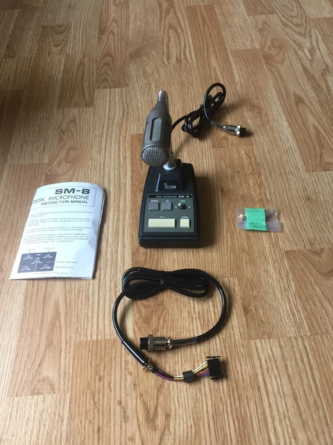 ICOM SM-8 DESK MIC- Does Not Include Other Cable Manual Or Fuses Show ...