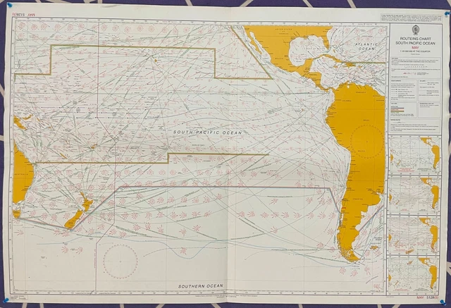 ADMIRALTY MAY 5128(5) ROUTEING Chart SOUTH PACIFIC OCEAN Map Chart ...