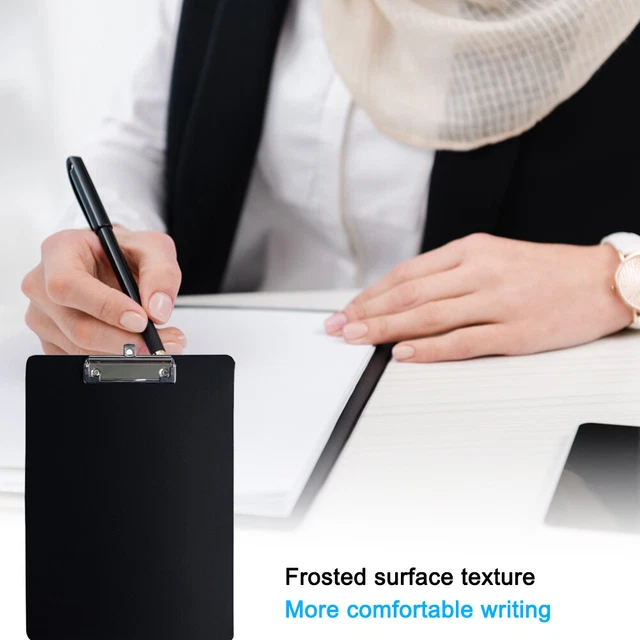 6PCS HANGABLE PLASTIC Clipboard A4 Letter Students Rubberised Clamp ...