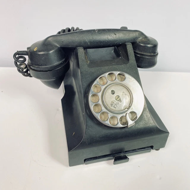 ANTIQUE VINTAGE BAKELITE Telephone Sliding Drawer - Prop, Parts or ...