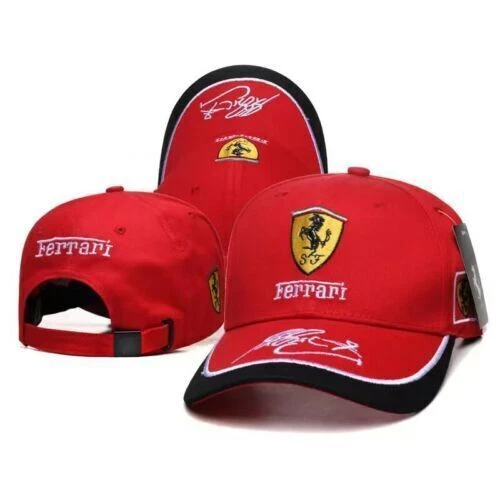 FERRARI F1 RACING Baseball Cap Car Logo Embroidered Adjustable Baseball ...
