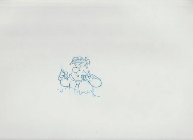 FLINTSTONES CEREAL COMMERCIAL Animation Prod. Pencil Drawing Fred F15 ...