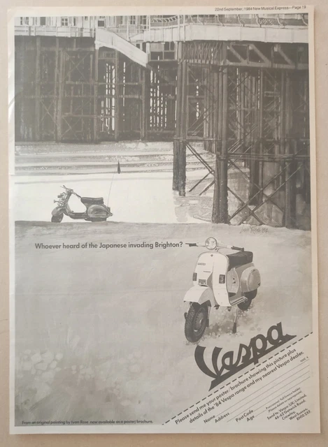 VESPA SCOOTERS ORIGINAL UK Press Advert 1984 £4.99 - PicClick UK