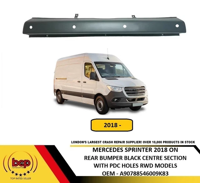 MERCEDES SPRINTER 2018 On Rear Bumper Centre With Parking Sensor Holes ...