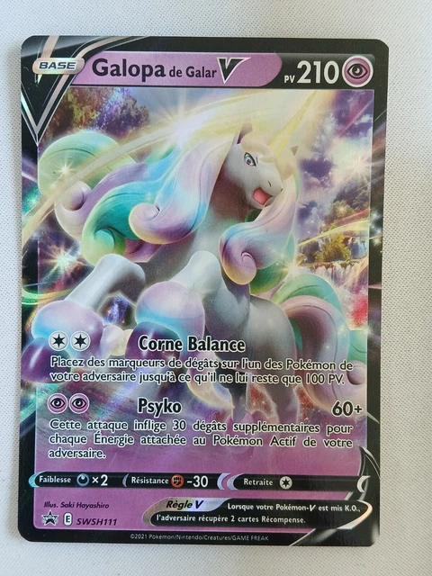 CARTE POKÉMON FRANCAIS Galopa de Galar V (SWSH 111) [EX] 09.04.2025B ...