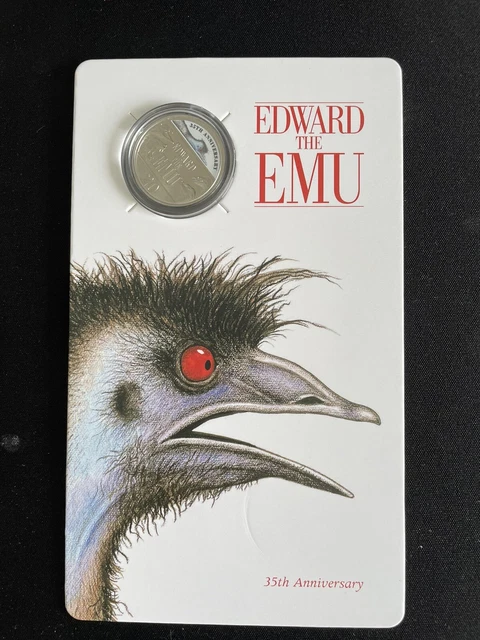 2023 EDWARD THE Emu 20c Coloured UNC Coin in RAM Card - In Stock Ready ...