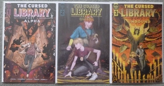 THE CURSED LIBRARY #1,#2,#3 "B" Set..rahal/Cermak..archie 2024 1St ...