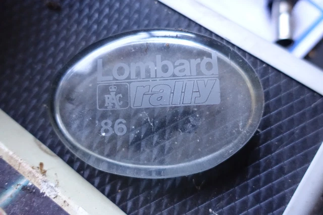 LOMBARD RAC RALLY 1986 Commerative Engraved Glass Paperweight £10.00 ...