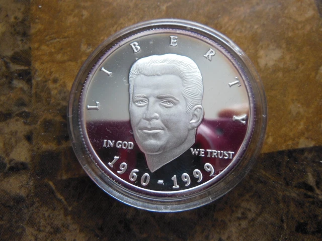 RARE 1960-1999 JOHN F Kennedy JFK Jr USA Salutes You 999 1 oz Silver ...