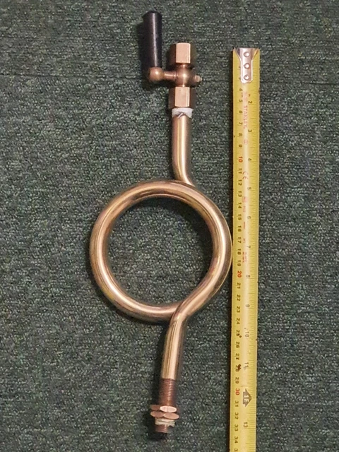 STEAM BOILER PRESSURE Gauge Syphon 3/8 Bsp For Display Or Use Polished ...