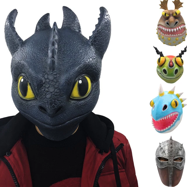 HOW TO TRAIN Your Dragon Night Fury Toothless Mask FullHead Helmet ...