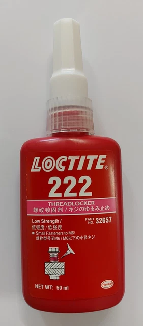 LOCTITE 222 LOW Strength - Threadlocker - All Metal Adhesive - Glue 50 ...