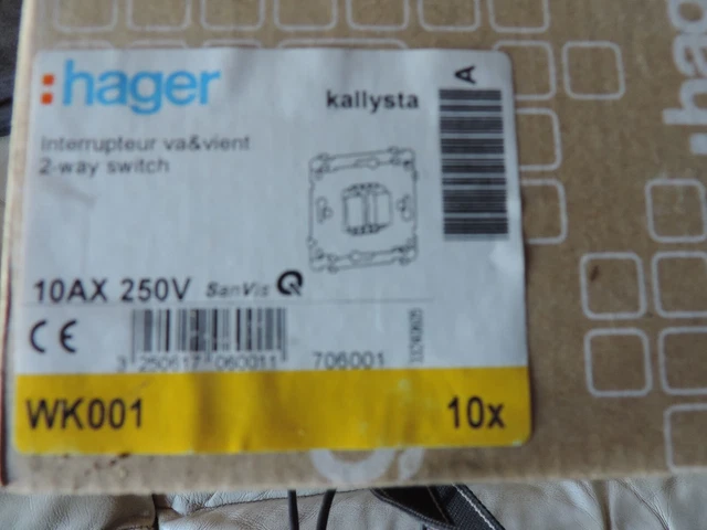 BOITE DE 12 interrupteurs ,KALLYSTA WK001,HAGER EUR 45,00 - PicClick FR