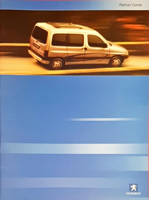 PEUGEOT PARTNER COMBI Brochure 2002 £8.12 - PicClick UK