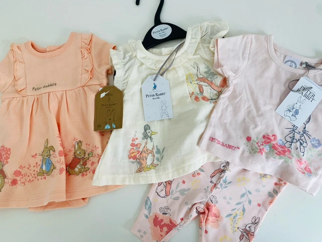 NEWBORN BABY GIRL BNWT PETER RABBIT Clothes Outfit Dress Bundle ALL ...