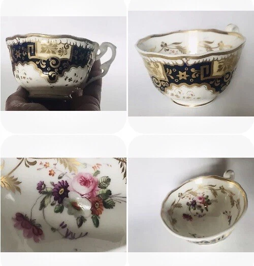 VICTORIAN C 19TH C Hand Painted Floral Tea Cup Only Rococo Regency £37. ...