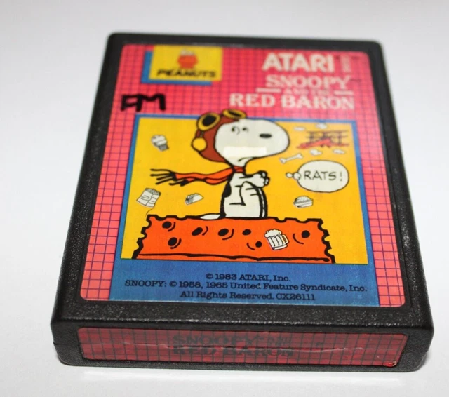 SNOOPY AND THE Red Baron (1981) Atari per VCS 2600 (modulo) 8 bit ...