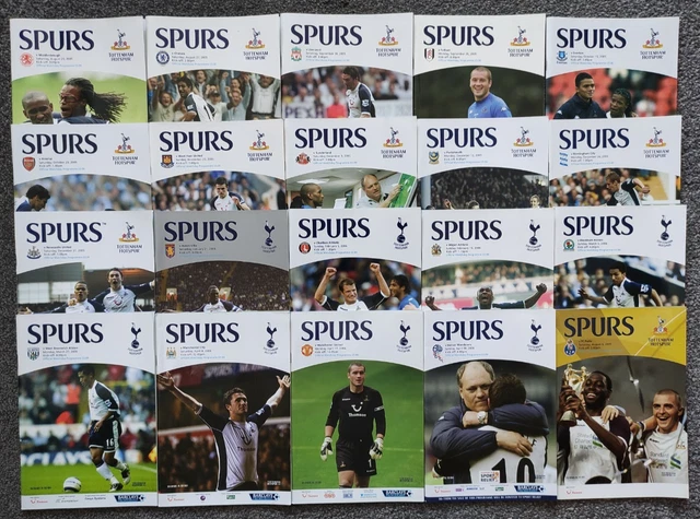 TOTTENHAM HOTSPUR 2005-06 Season Complete Set Of 20 Home Football ...