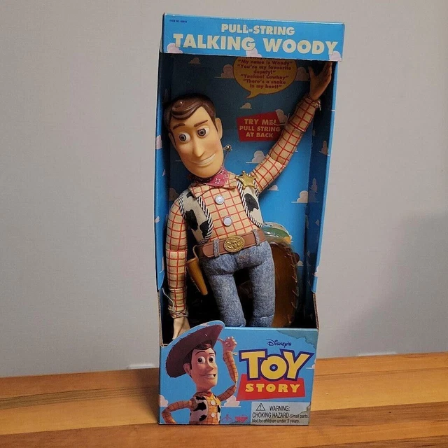 DISNEY TOY STORY PULL-STRING TALKING WOODY Official Figure early model ...