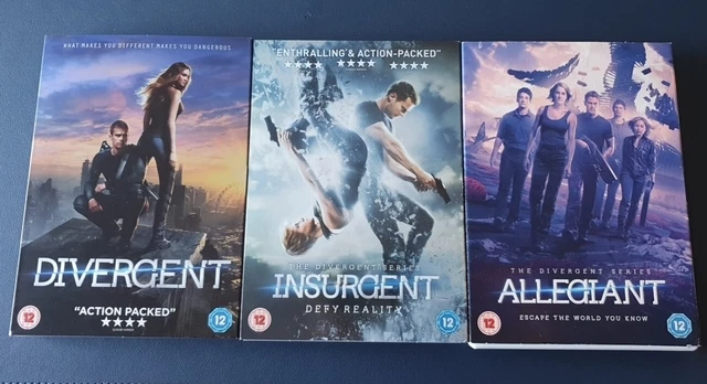 DIVERGENT / INSURGENT / Allegiant Trilogy Series, 3 Movie Collection ...
