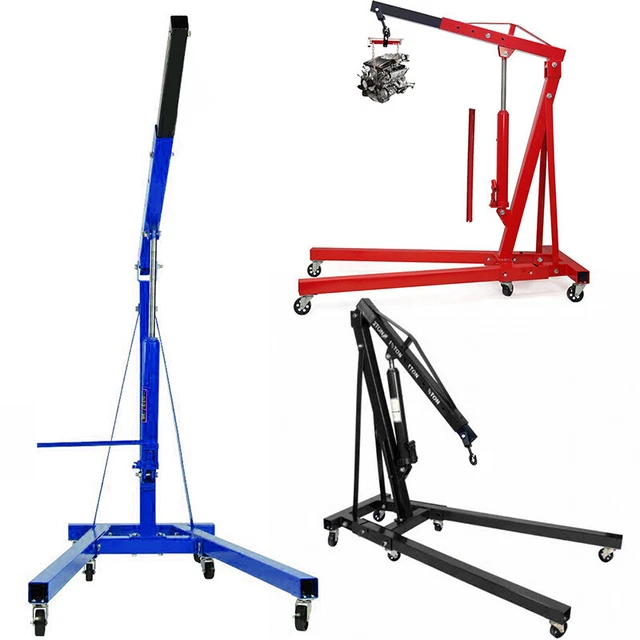 1/2 TON ENGINE Crane Hoist Lift Jack Hydraulic Folding Adjustable Long ...