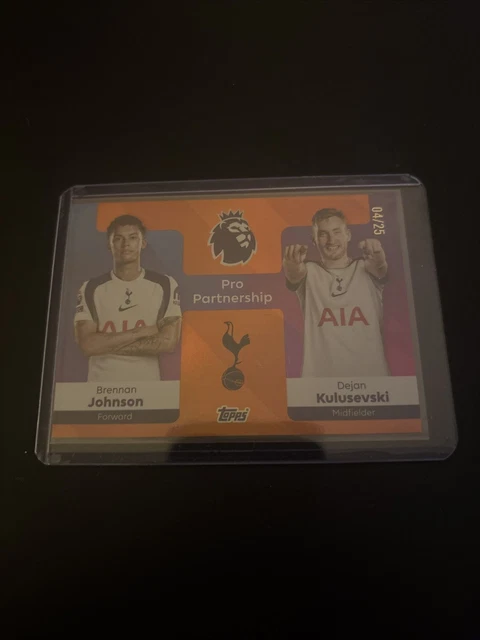 TOPPS JOHNSON AND Kulusevski Pro Partnership 2025/2026 Premier League ...