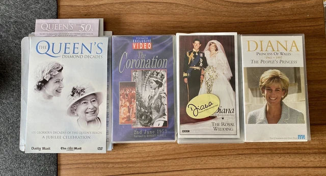DIANA PRINCESS OF Wales Royal VHS DVD Bundle The Queen Mail Diamond ...