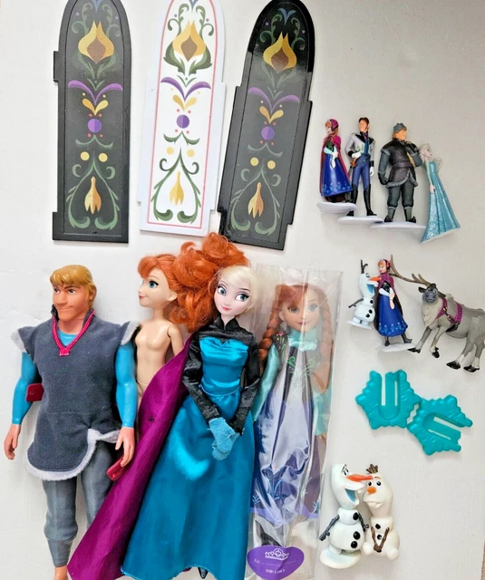 DISNEY FROZEN DOLL Bundle Coronation Elsa Kristoff Anna Olaf Plus ...