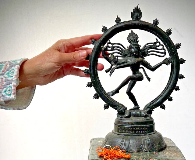 ANTIQUE BRONZE HINDU DEITY, NATARAJA, SHIVA LORD OF DANCE. CAST BRONZE ...