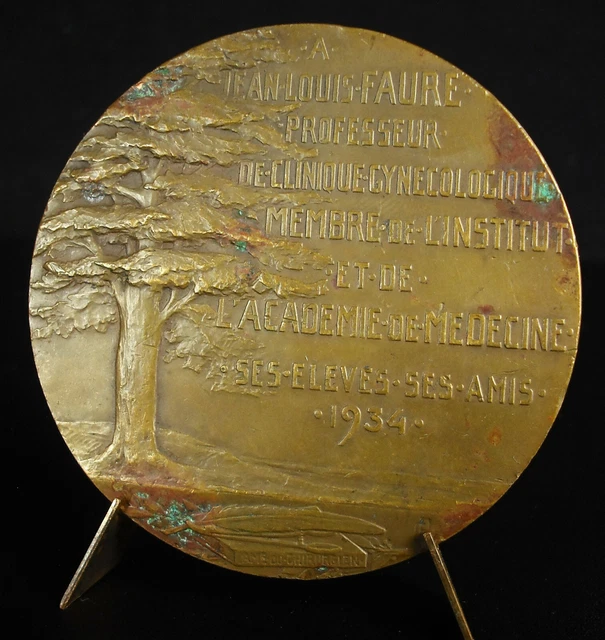 MEDAL DOC JEAN-LOUIS Faure gynecological surgery Charles Pillet 1934 ...