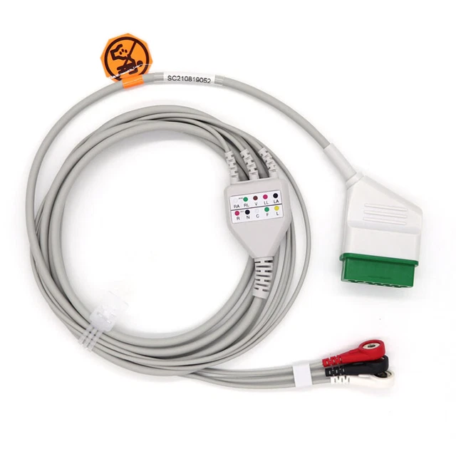 CÂBLE ECG ECG compatible Nihon Kohden BSM-2300 3 fils, AHA, Snap EUR 28 ...