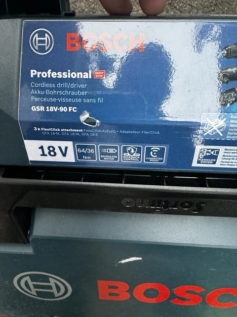 BOSCH GSR 18V-90 FC Cordless Drill/Driver L-boxx 06019K6203 £239.92 ...