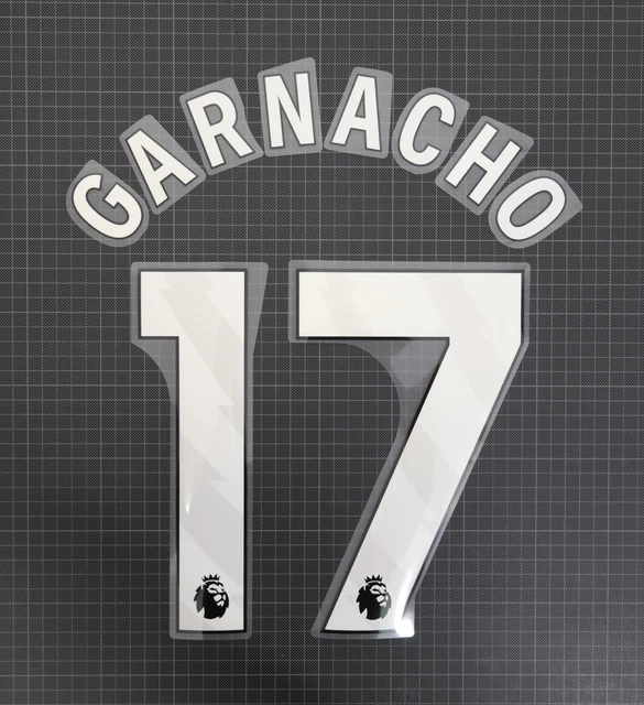 GARNACHO #17 2023-2024 Player Size Premier League White Nameset £10.40 ...
