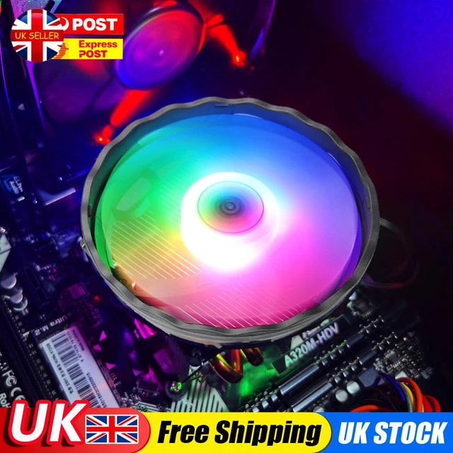 CPU COOLER RADIATOR Fan 4 Heat Pipes PWM 3 Pin for Intel LGA (RGB) Hot ...